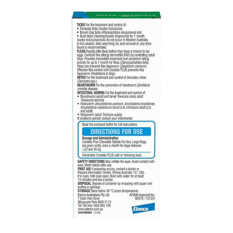 Credelio Plus for Dogs 50.1-100 lbs (22-45 kg)