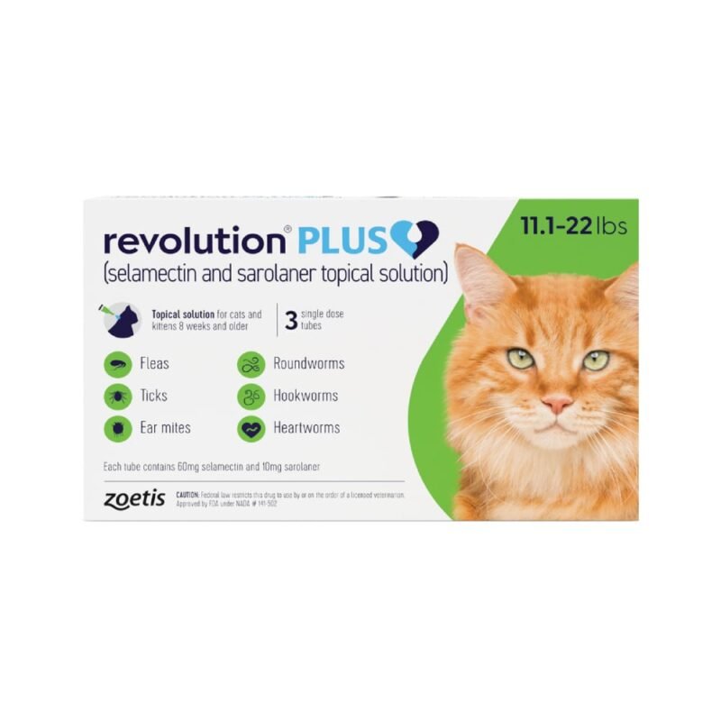 Revolution Plus Topical Solution for Cats 11.1-22 lbs (5.1-10 kg)