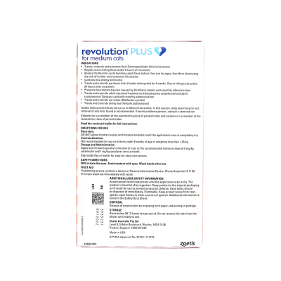 Revolution Plus Topical Solution for Cats 5.6-11 lbs (2.6-5 kg)